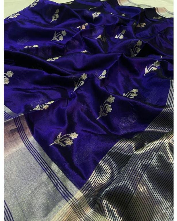Beautiful Fancy Chanderi Silk saree WITH SILK MARK LABEL - Jackyll Mart